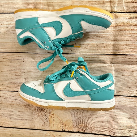 Nike | Shoes | Nike Dunk Low Dv29 100 Teal Zeal With Gum Sole | Poshmark